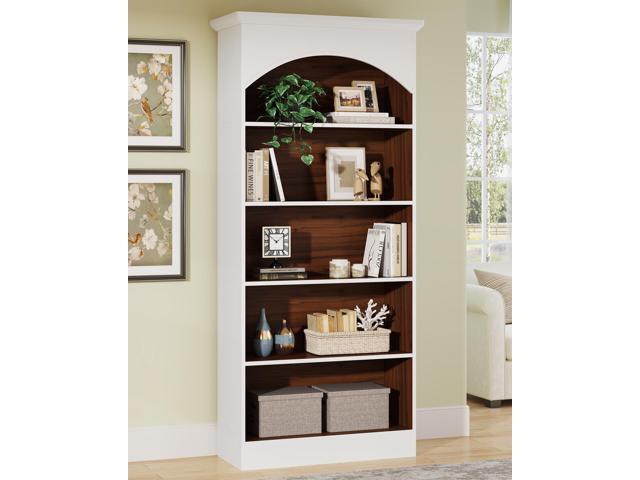 Click here for Tribesigns 5-Shelf White Bookcase  70.9 Tall Books... prices