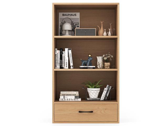 Click here for LOKO 4-Tier Bookcase with Storage Drawer  Modern O... prices