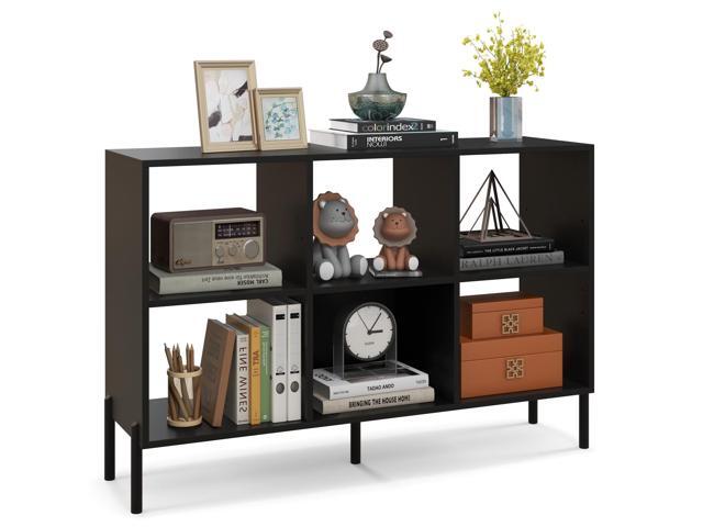 Click here for Tangkula 6 Cube Low Bookshelf  2-Tier Short Wood S... prices