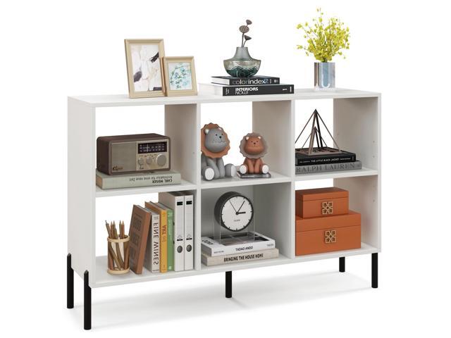 Click here for Tangkula 6 Cube Low Bookshelf  2-Tier Short Wood S... prices