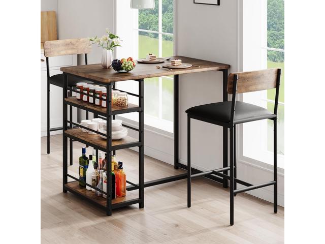 Click here for GAOMON Rustic Brown 3-Piece Counter Height Bar Kit... prices