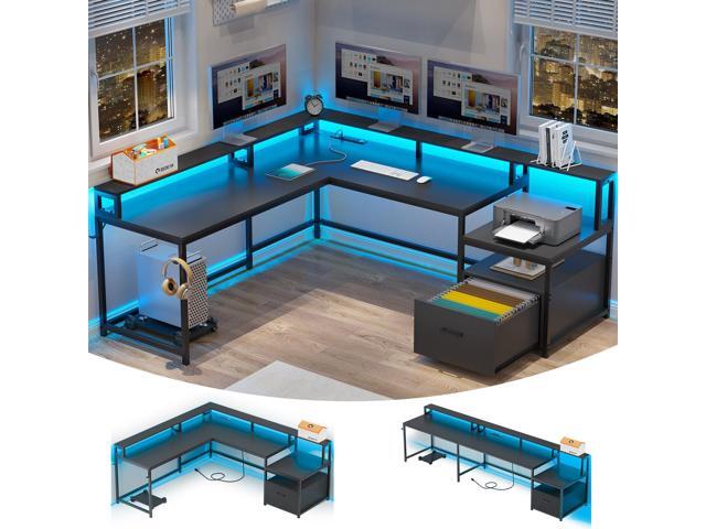 Click here for SEDETA L Shaped Gaming Desk  66 Home Office Desk w... prices