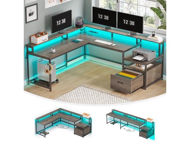 Click here for SEDETA L Shaped Desk  66 Home Office Desk with Woo... prices