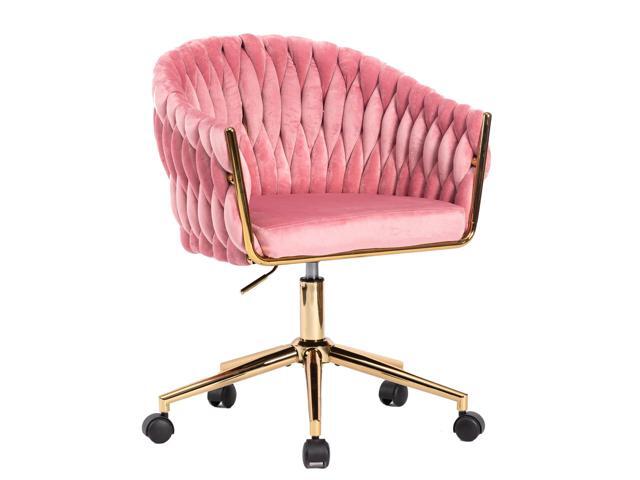 Click here for Cute Velvet Office Chair with Back and Golden Whee... prices