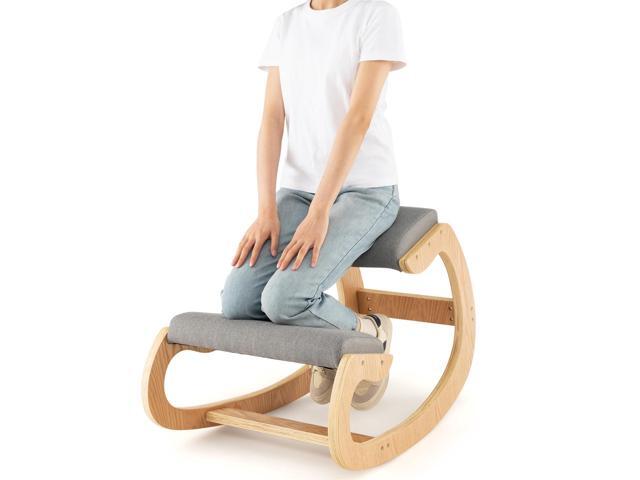 Click here for GOFLAME Ergonomic Kneeling Chair  Wooden Rocking K... prices