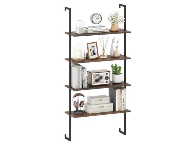 Click here for Tangkula 4-Tier Wall-Mounted Bookshelf  Industrial... prices