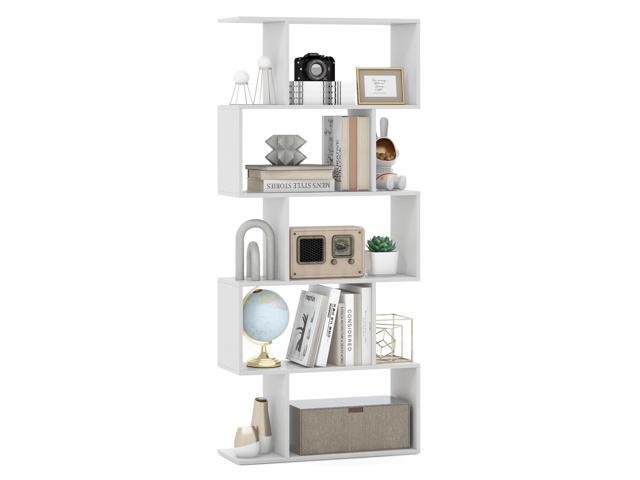 Click here for Giantex 5-Tier Geometric Bookshelf White  62.5 Tal... prices