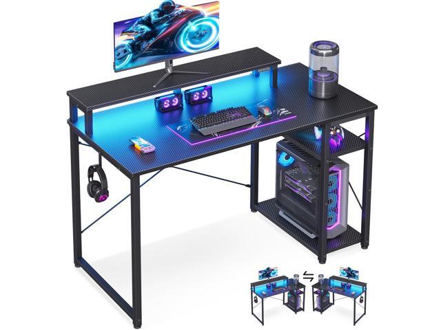 Click here for MOTPK 40 Inch Small Gaming Desk with Storage & Led... prices