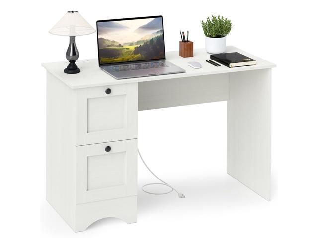 Click here for Vintage Computer Desk with Drawers  White Table wi... prices