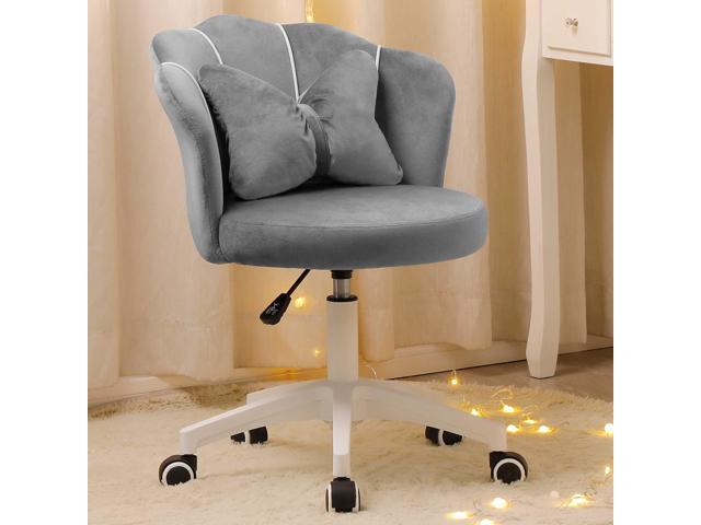 Click here for ALEAVIC Grey Vanity Chair with Wheels  Velvet Upho... prices