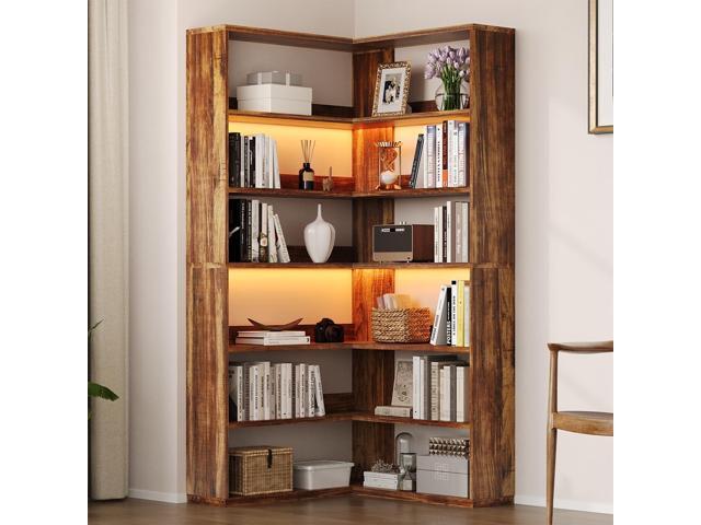Click here for 4 EVER WINNER Corner Bookshelf  6 Tier Bookcase wi... prices