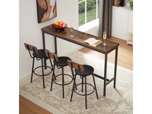 Click here for 63 L Bar Table and Chairs Set for 3  4 Piece Long... prices