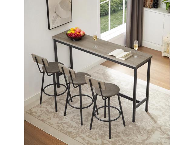 Click here for 63 L Bar Table and Chairs Set for 3  4 Piece Long... prices