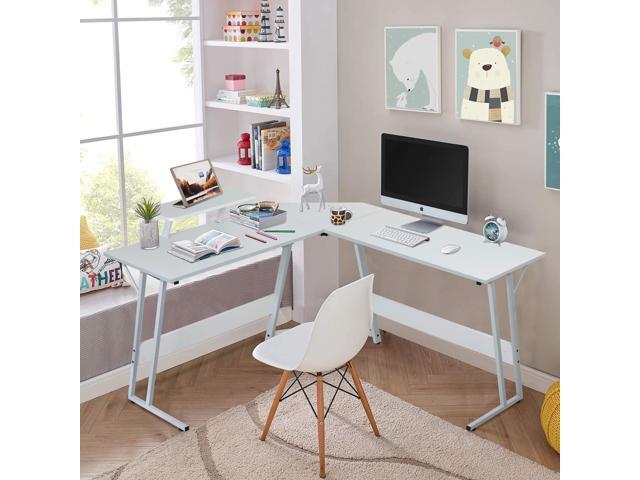 Click here for L Shape Desk Sturdy L-Shaped Gaming Desk with Larg... prices