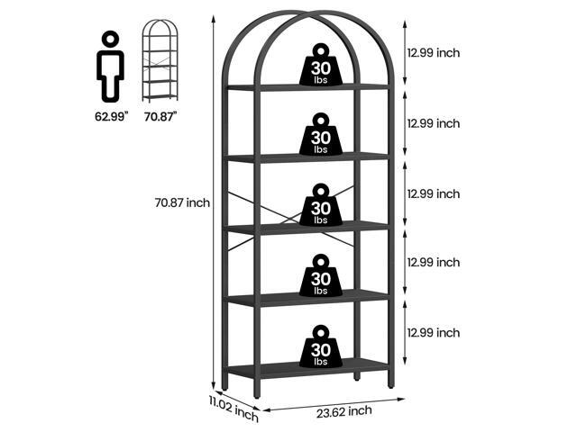 Click here for CABIHOME Bookshelf Tall Bookcase Arched Standing B... prices