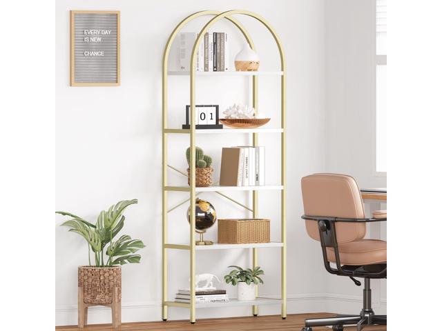 Click here for CABIHOME Bookshelf Tall Bookcase Arched Standing B... prices