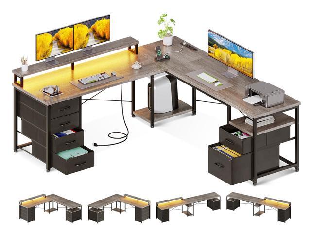 Click here for AODK 66 L Shaped Desk  113 Computer Desk with File... prices