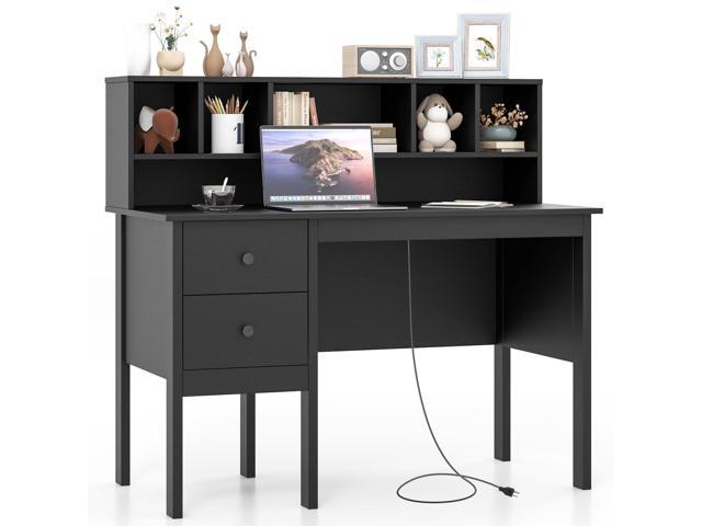 Click here for COSTWAY Writing Desk with USB Charging Ports & Pow... prices