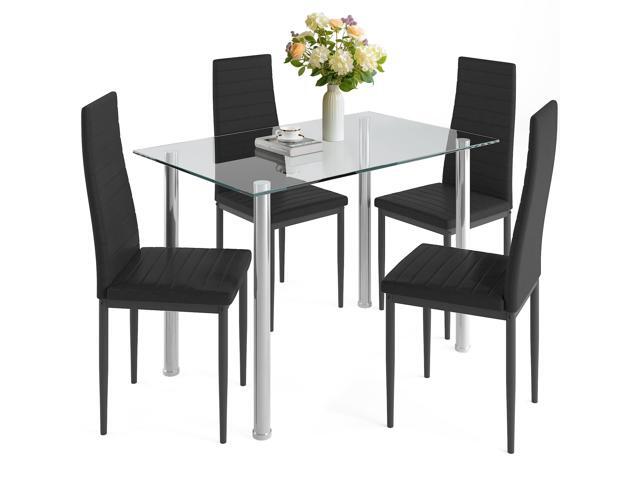 Click here for HUGROVE 5-Piece Dining Table Set Modern Kitchen Ta... prices
