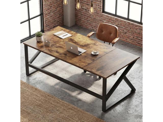Click here for IBF 70 Inch Rustic Brown Desk  Industrial Large Me... prices
