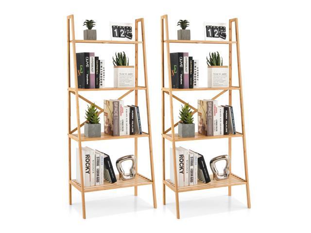 Click here for Giantex 4-Tier Bamboo Bookshelf Set of 2  Indoor F... prices