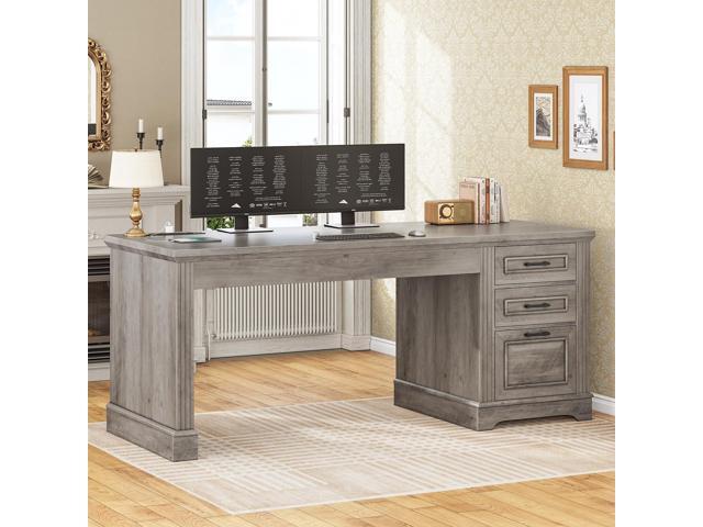 Click here for SEDETA Executive Office Desk with 3 Drawers  Farmh... prices