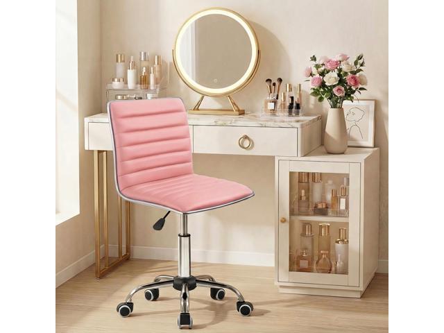 Click here for JUMMICO Armless Vanity Office Chair with Wheels  S... prices