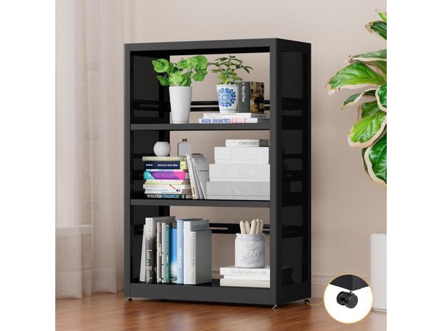 Click here for 3-Tier Book Shelf Black Bookcase Tall Bookshelf wi... prices
