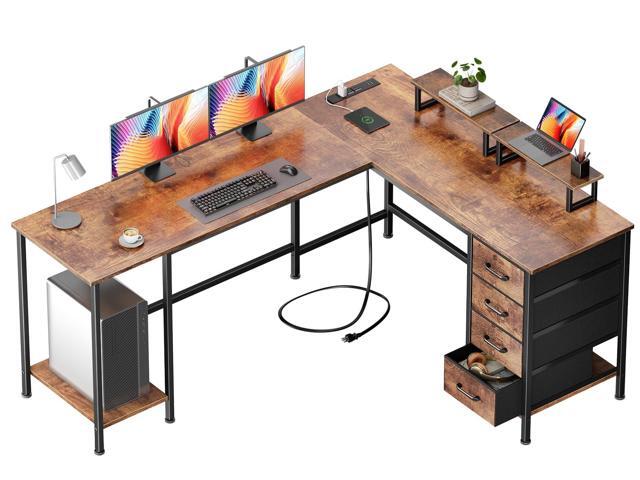 Click here for 66 L Shaped Computer Desk with Power Outlets  Home... prices