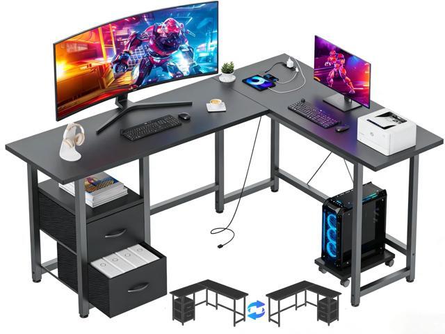 Click here for Gizoon 66 L Shaped Gaming Desk with Large Drawers... prices