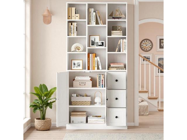 Click here for IRONCK 71 Tall Bookshelf and Bookcase with Cabinet... prices