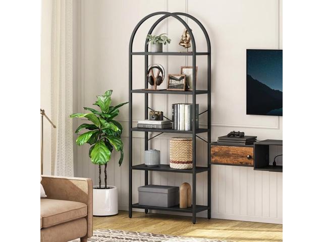 Click here for Bookshelf  Arched Bookcase with Metal Frame 5 Tier... prices
