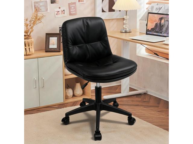 Click here for Vanity Chair with Back  PU Leather Swivel Office D... prices