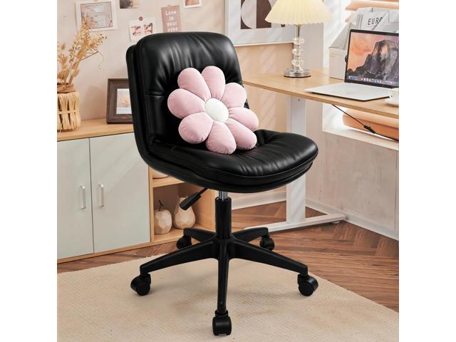 Click here for Small Office Desk Chair  PU Leather Armless Swivel... prices