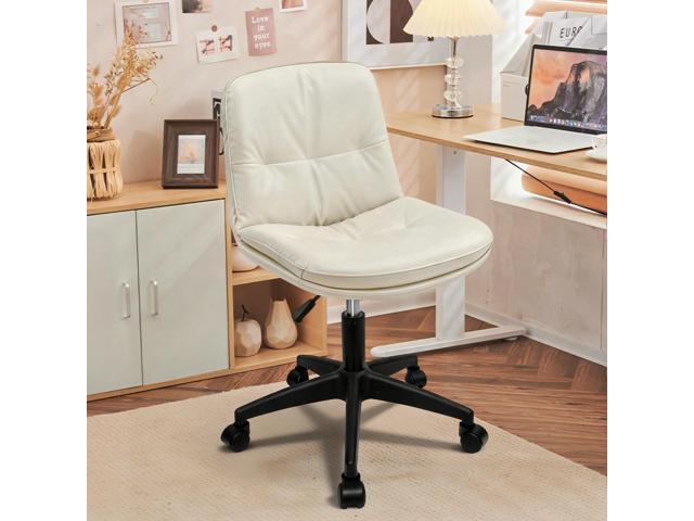 Click here for Vanity Chair with Back  PU Leather Swivel Office D... prices