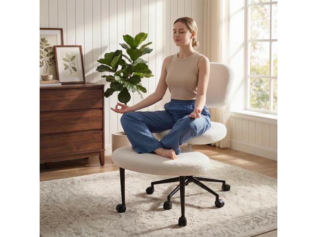 Click here for VITESSE Cross-Legged Ergonomic Chair 360° Swivel w... prices