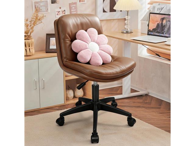 Click here for Small Office Desk Chair  PU Leather Armless Swivel... prices