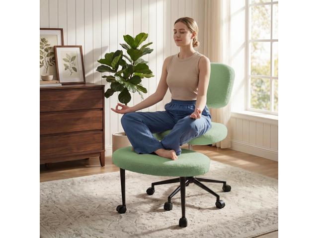 Click here for VITESSE Cross-Legged Ergonomic Chair 360° Swivel w... prices