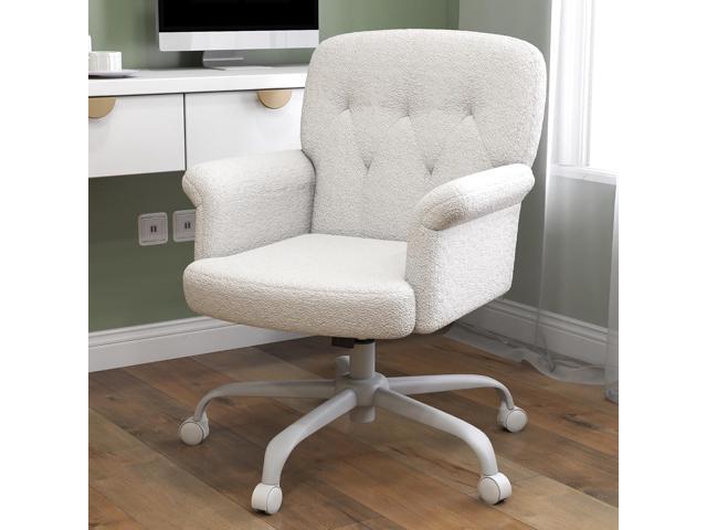 Click here for Comfy Home Office Desk Chair  Upholstered Fuzzy Va... prices