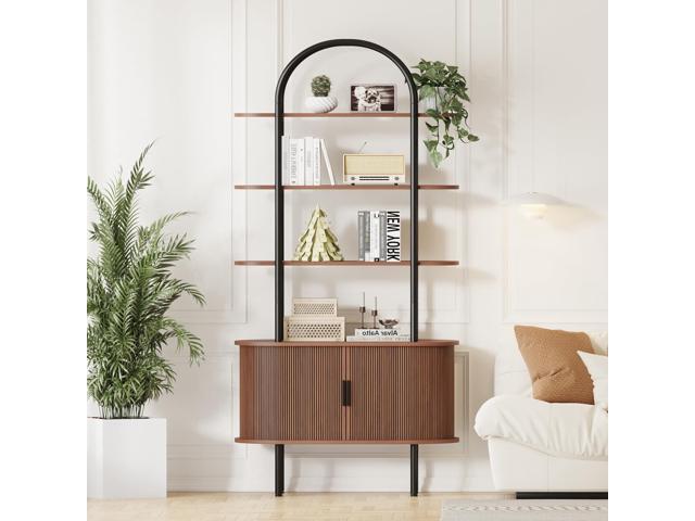 Click here for 71 Tall Arched Bookshelf with Sliding Tambour Door... prices
