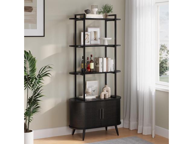 Click here for 69 Inch Tall Bookcase  4-Tier Bookshelf with Slidi... prices