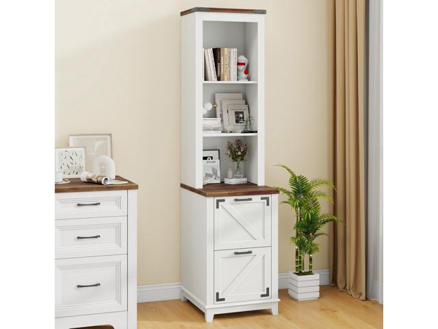 Click here for Vabches Tall Bookcase  Farmhouse Bookshelf with 3-... prices