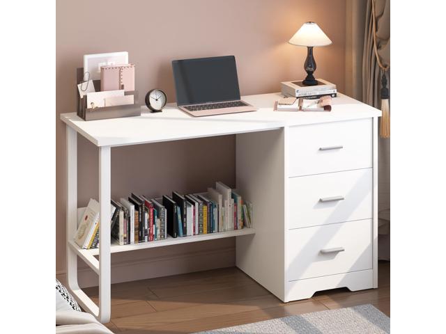 Click here for White Desk with Drawers  47 Inch Computer Desk wit... prices