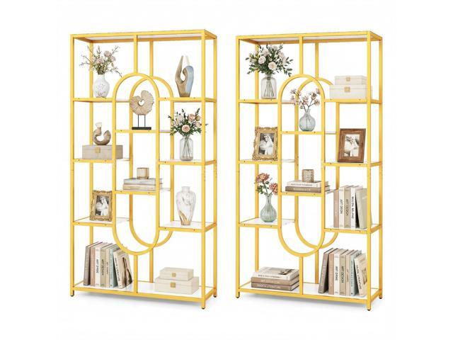 Click here for Tangkula 5-Tier Geometric Bookshelf  69H Tall Free... prices