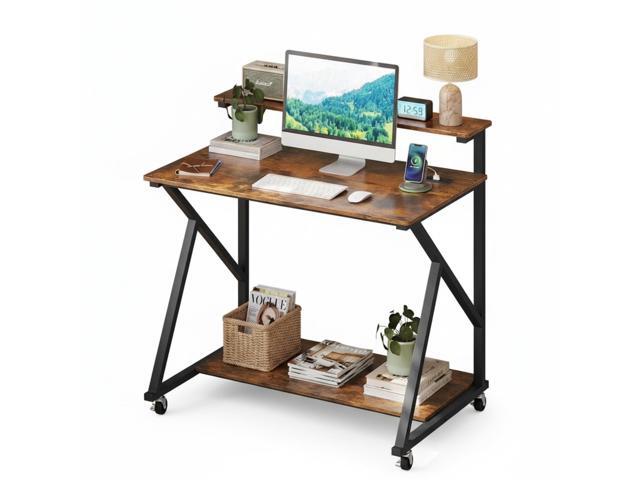 Click here for Tangkula Rolling Computer Desk Cart with Power Out... prices