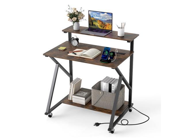 Click here for Giantex Rolling Small Desk with Storage  Compact C... prices