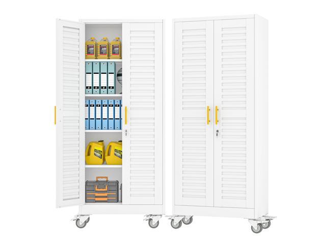 Click here for 71 Tall Metal Garage Storage Cabinet with Wheels... prices