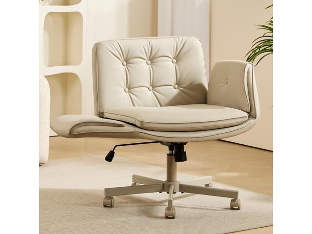 Click here for Criss Cross Chair with Armrests & Wheels  PU Leath... prices