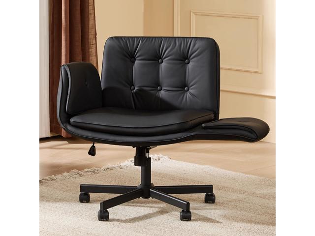 Click here for Criss Cross Chair with Armrests & Wheels  PU Leath... prices