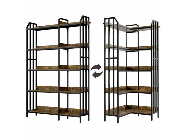 Click here for RECCI 5-Tier Convertible Bookshelf  L-Shaped Corne... prices